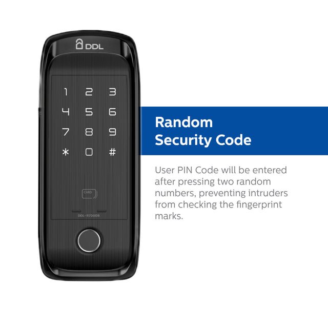 DDL-R7000B Smart RIM Lock – Fingerprint, PIN, RFID & Wi‑Fi/App Control