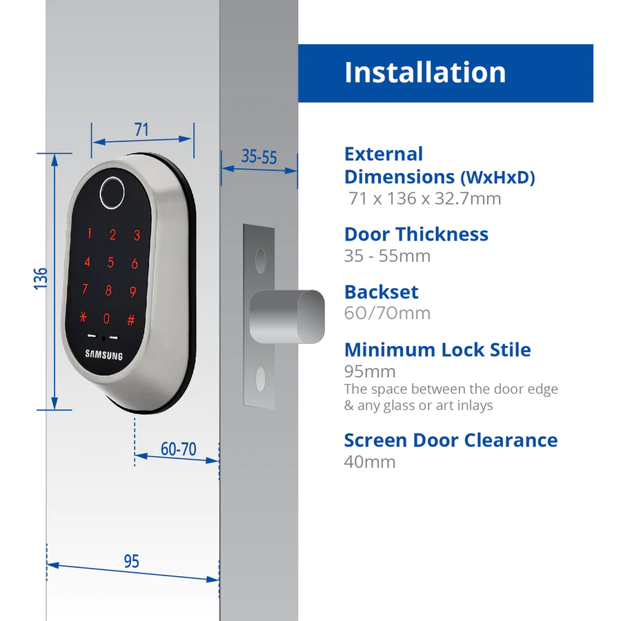 Samsung Smart Door Locks | Smart Digital Door Locks Australia